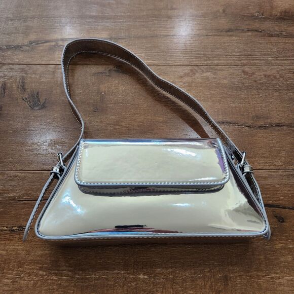 Unbranded | Bags | Cyberpunk Silver Reflective Shoulder Bag Party Nye ...